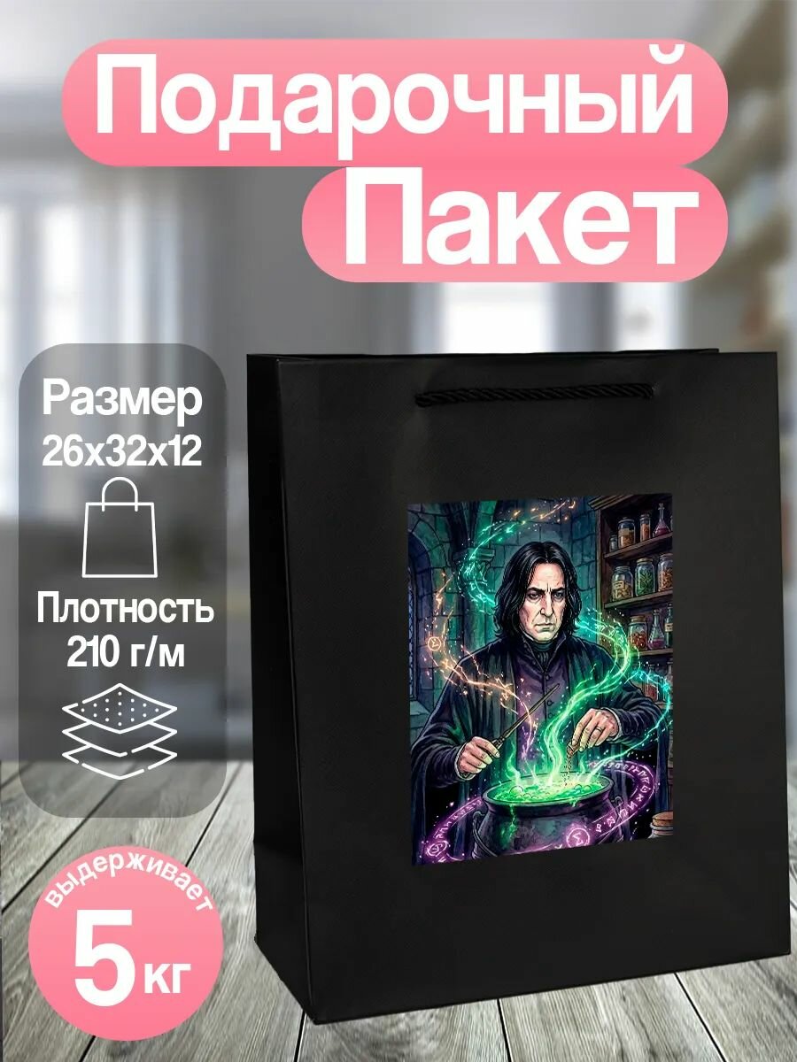 Пакет подарочный Гарри Потер, упаковка для подарка, 26х31 см