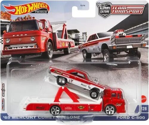 Hot Wheels Ford C-800 с Mercury Comet Cyclone, красный