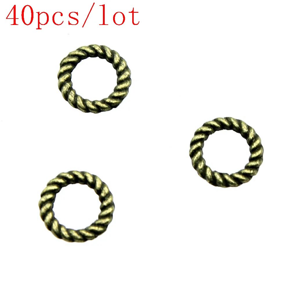 Круглые колечки для бижутерии, 9 мм, A09-40pcs