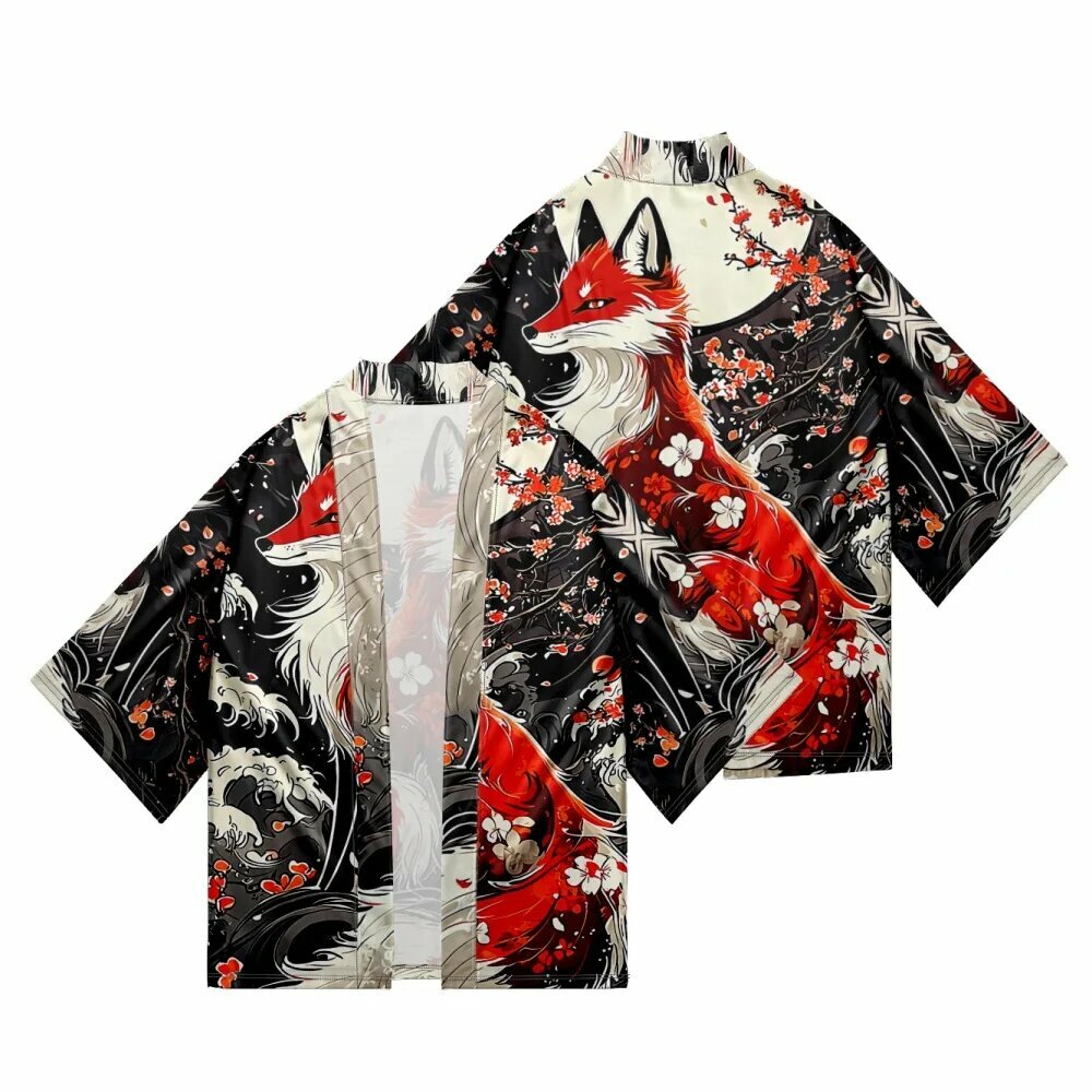 Kimono bebovizi с принтом лисы сакуры
