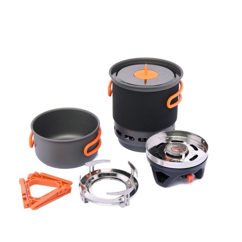 Уличные Газовые Горелки Набор Кастрюль Для Плиты Энергосберегающий Походный Котел с Теплообменником Уличный Котел для приготовления пищи Простой в использовании