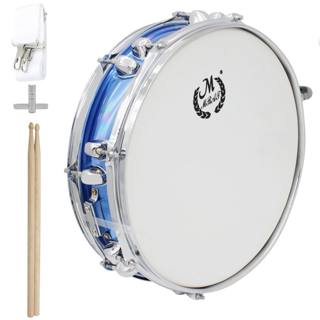 14-дюймовый малый барабан с барабанными палочками и ремешком, ударный инструмент, музыкальная игрушка