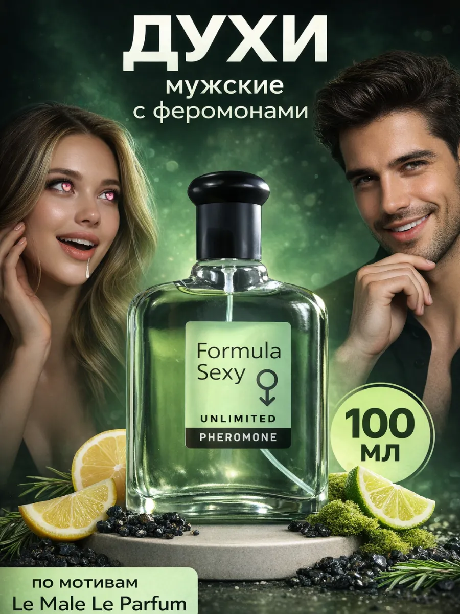 Туалетная вода мужская с феромонами Formula Sexy Unlimited, 100 мл