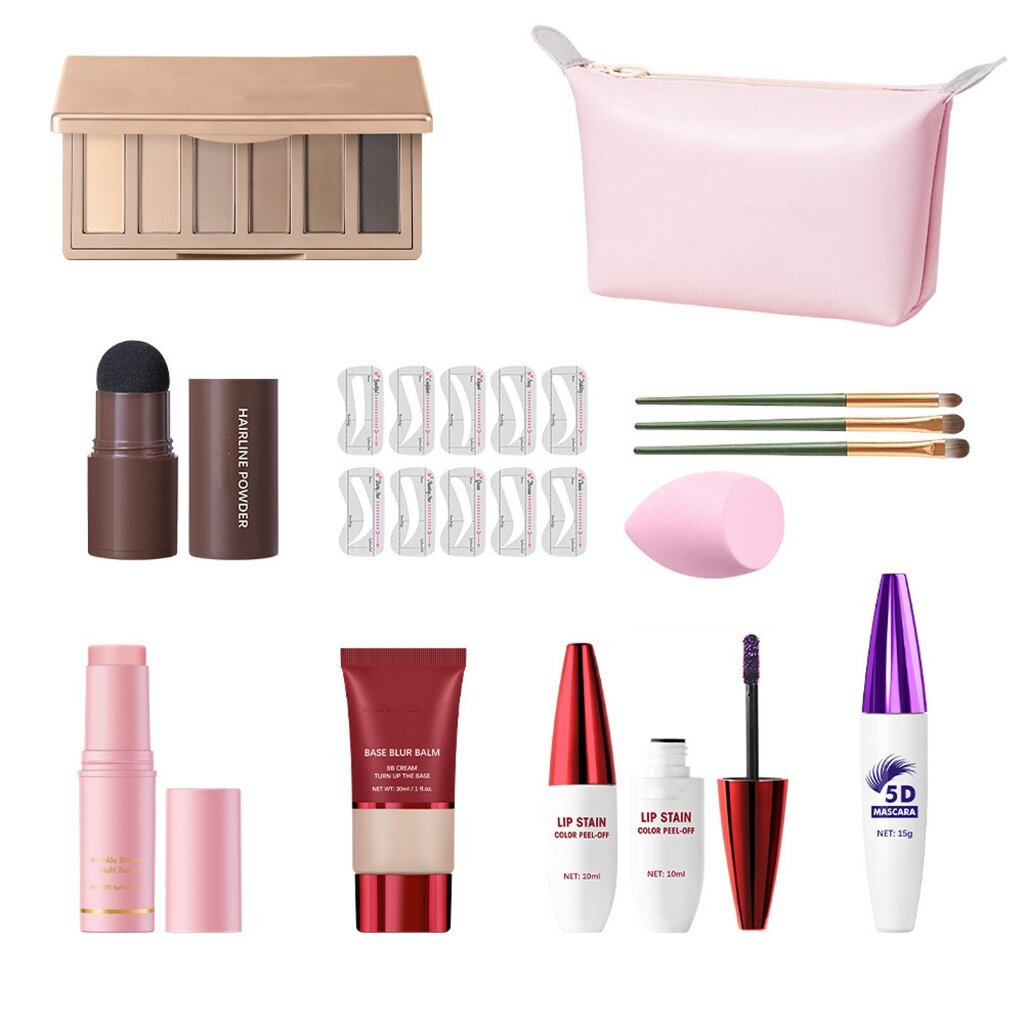 Многофункциональный Набор Для Макияжа Содержит Тени Для Век, Блеск Для Губ, Пудру Для Бровей