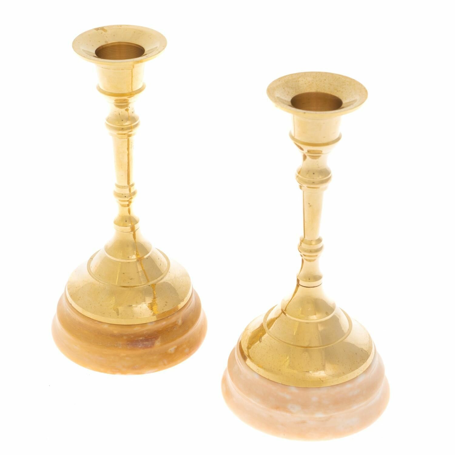 Пара подсвечников на подставке из газганского мрамора 130235