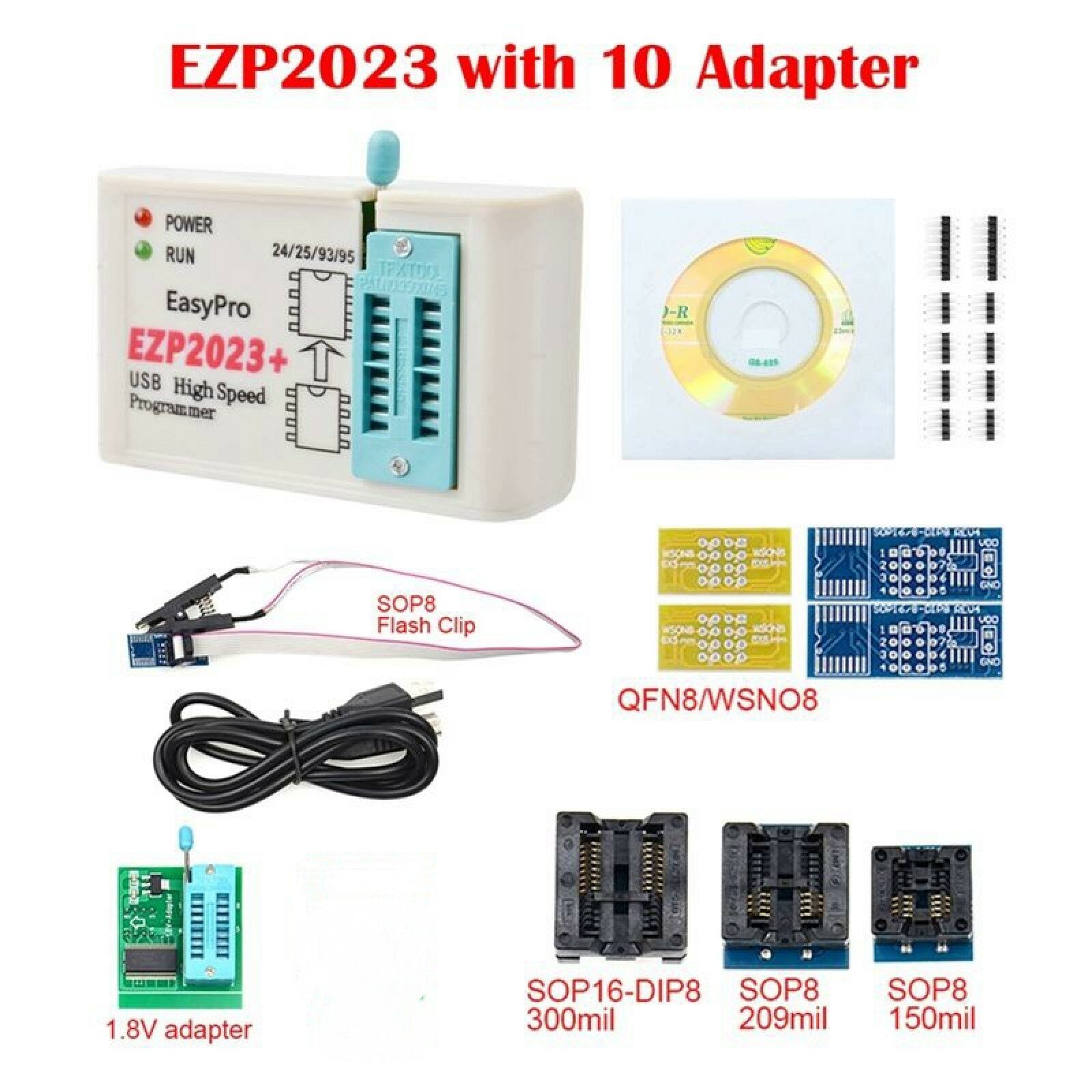 Программатор SPI FLASH EZP2023+ MyPads с поддержкой 24/25/93/95 EEPROM и 25 Flash BIOS Chip