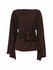 Блуза P.A.R.O.S.H. Tie-waist blouse, размер S, коричневый