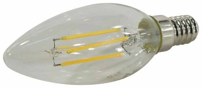 Лампа LED C37 5Вт Е14 3000К FIL Smartbuy, 2 шт