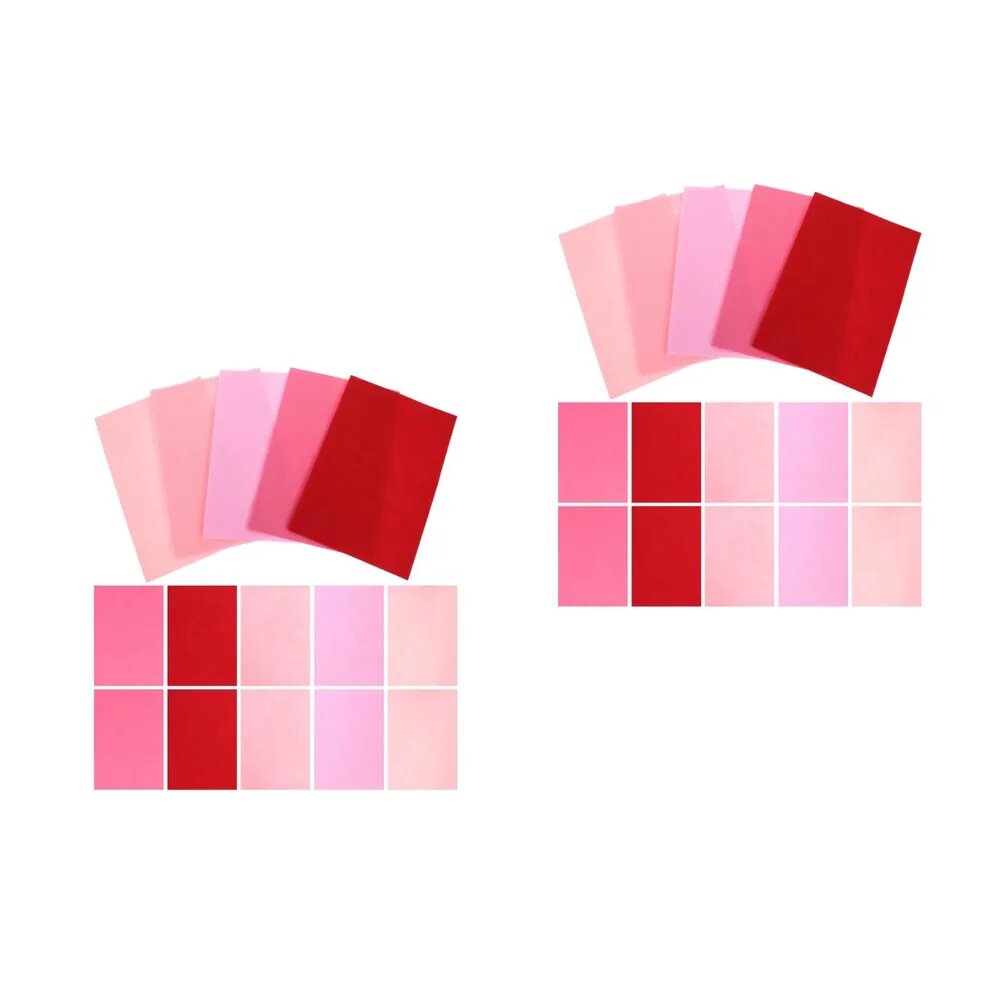 Плотный войлок красно-розовый 60 листов для творчества и шитья