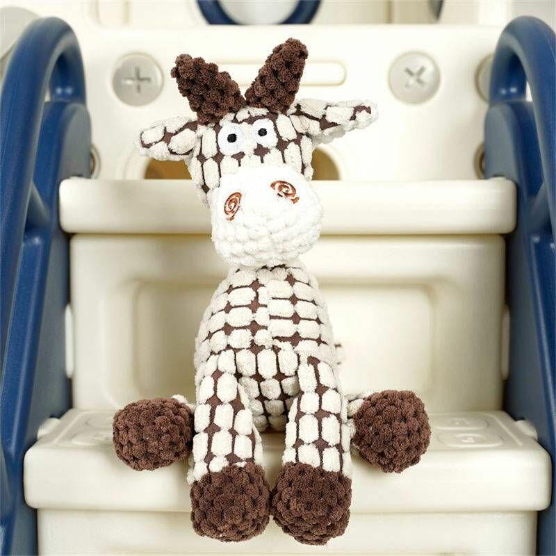 Мягкая игрушка для собак с пищалкой: размер 29 22 см, устойчивая к жеванию, для щенков и мелких пород (такса, бигль, той-терьер), развивает моторику и снимает стресс