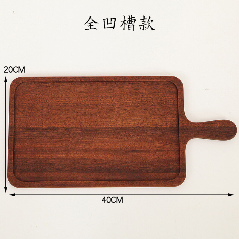 Деревянный поднос, тарелка для стейка, тарелка для пиццы, тарелка для хлеба, суши, домашнее использование, доска для стейка из сапеле, японская прямоугольная западная тарелка
