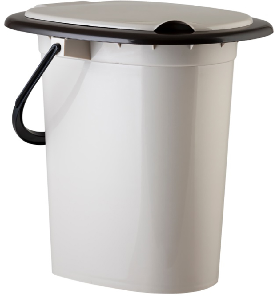 Ведро туалет Полимербыт со съемной крышкой, из полипропилена, максимальная нагрузка 130кг, объем 16л / биотуалет