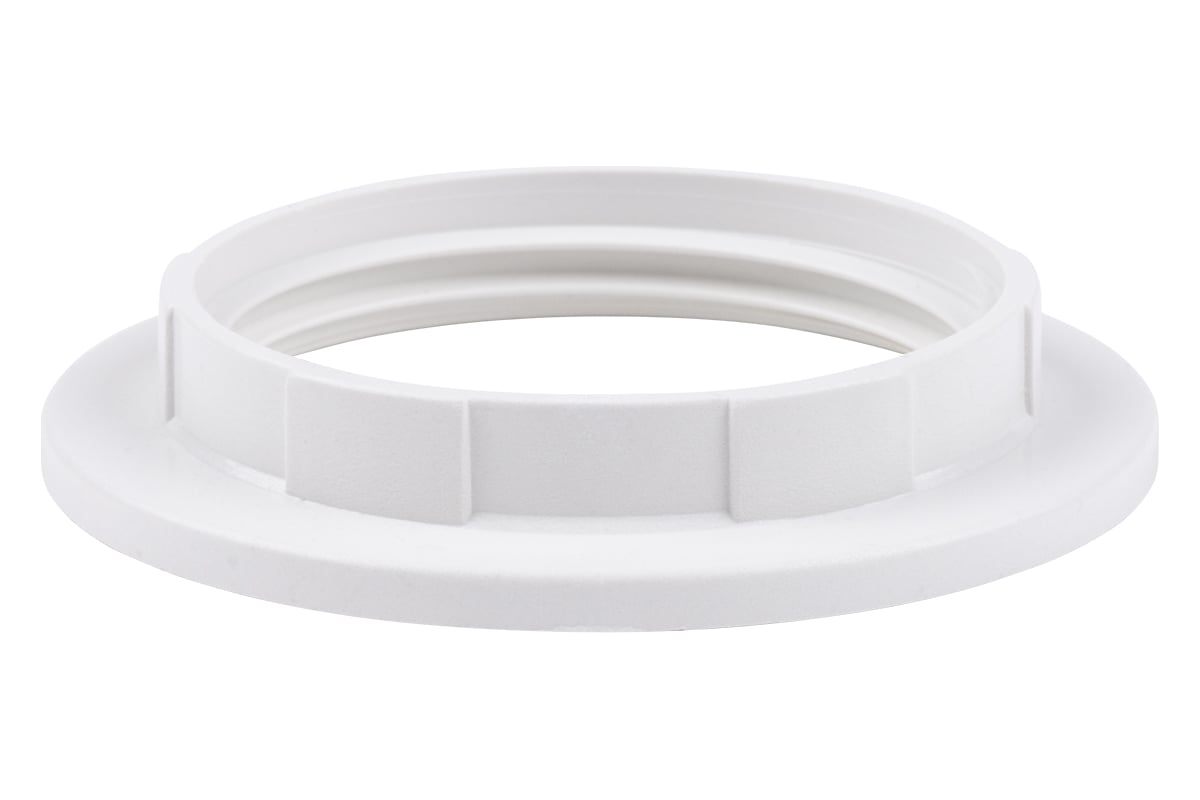 Кольцо для патрона Е27, термостойкий пластик, белый, Б/Н TDM {SQ0335-0164}