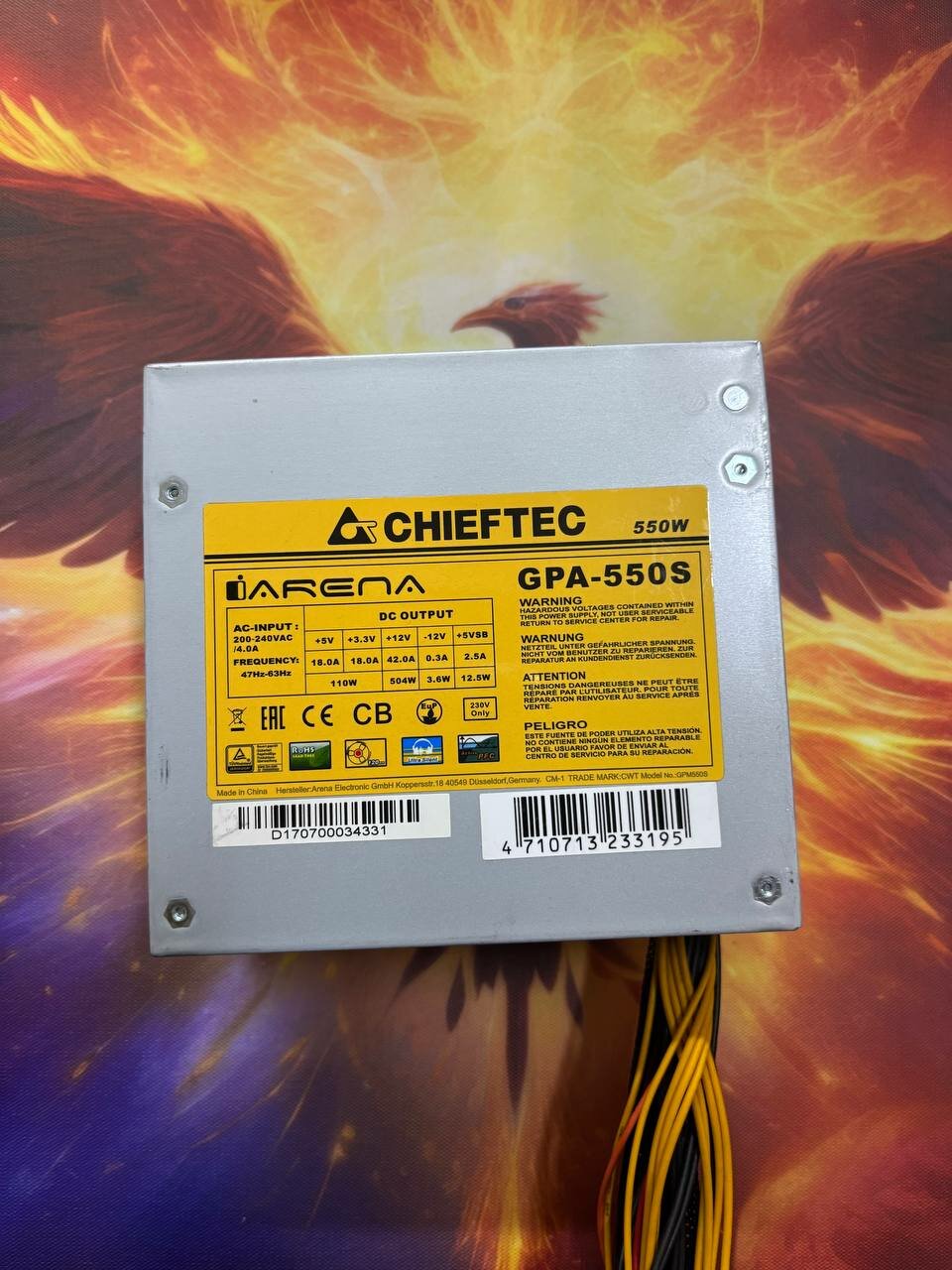 Блок питания 550W CHIEFTEC GPA-550S