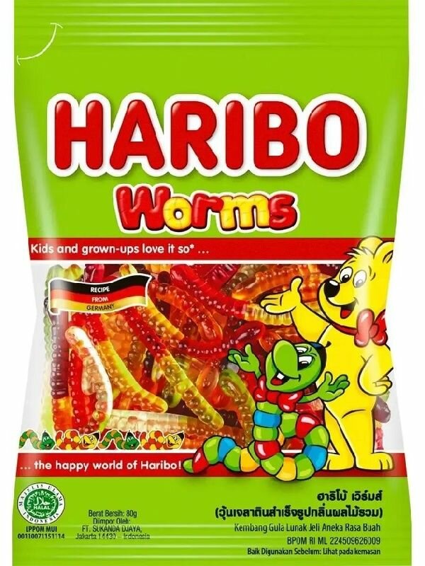 Мармелад HARIBO Worms Червячки 80г