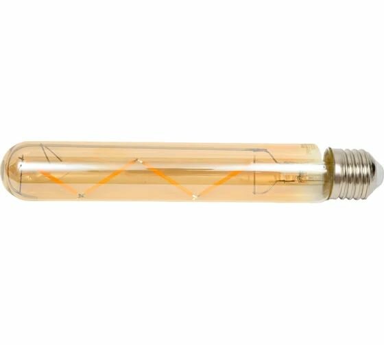 Светодиодная лампа Uniel Led-l32a-4w/golden/e27 glv21go vintage. форма цилиндр , янтарная колба.