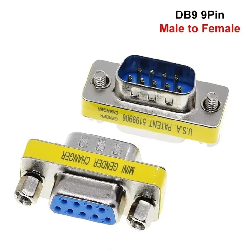 Адаптер последовательного порта RS232 DB9 (9-контактный) с разъемами Male-Male/Male-Female/Female-Female, прямой соединитель, удлинитель B6