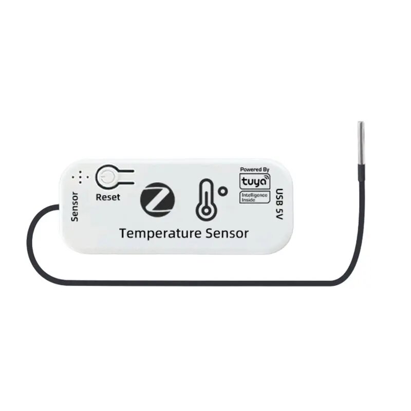 TUYA Zigbee Датчик температуры Приложение Дистанционный монитор Tuya Водонепроницаемый датчик температуры Умный дом 1M-Y41A