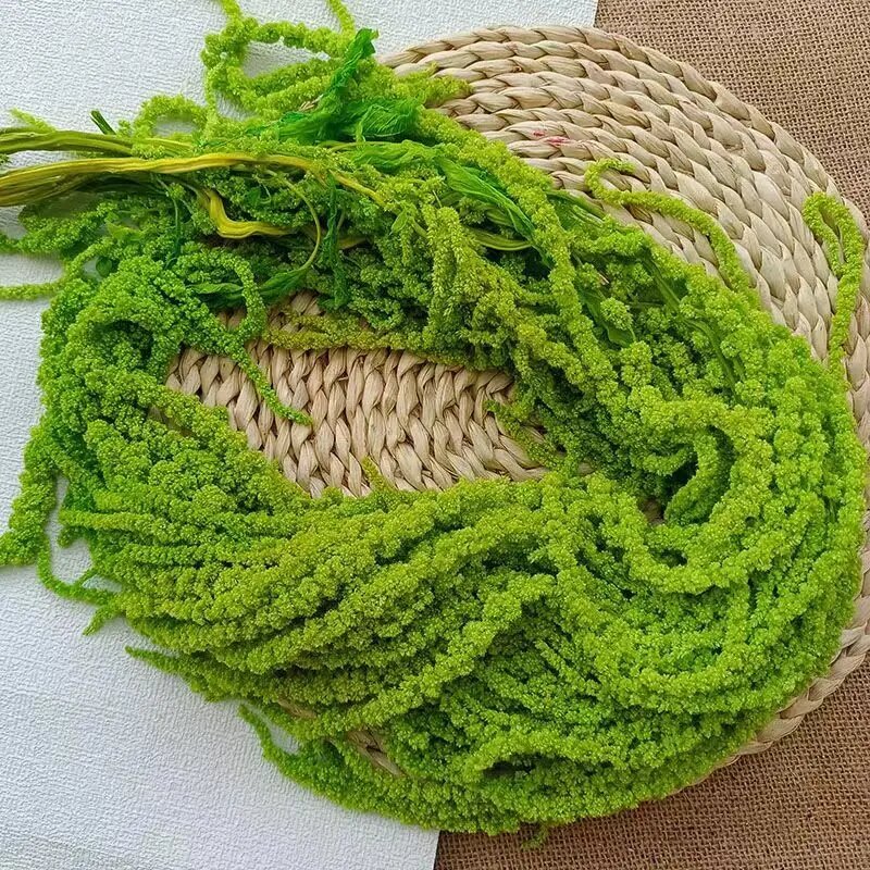 Искусственные цветы амарант шелк 3 штуки Зеленый, Green