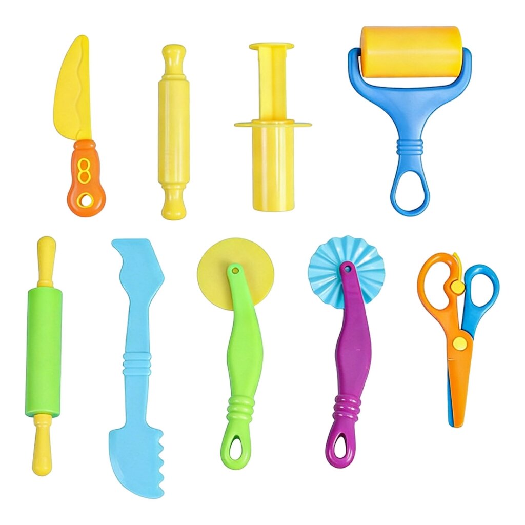 Набор из 9 креативных роликовых формочек для теста с различными формами для развлечения детей и развития воображения