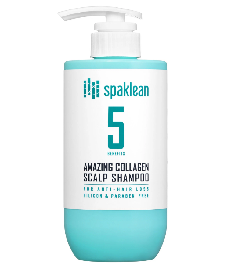 Spaklean Шампунь для кожи головы с коллагеном Amazing Collagen Scalp Shampoo 5 Benefits 500 мл