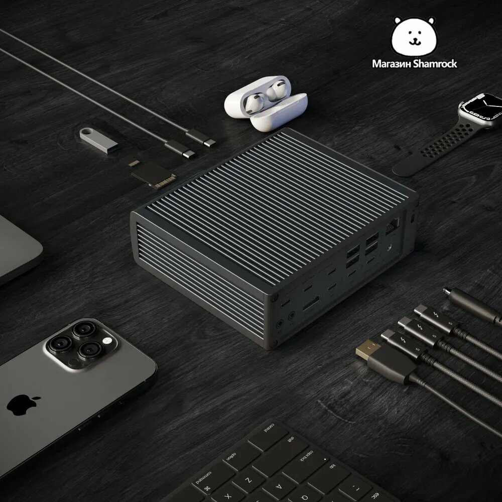 Эксклюзивная докстанция CalDigit TS5 Plus Thunderbolt 5 20 в 1 с Ethernet 10 Гбит с