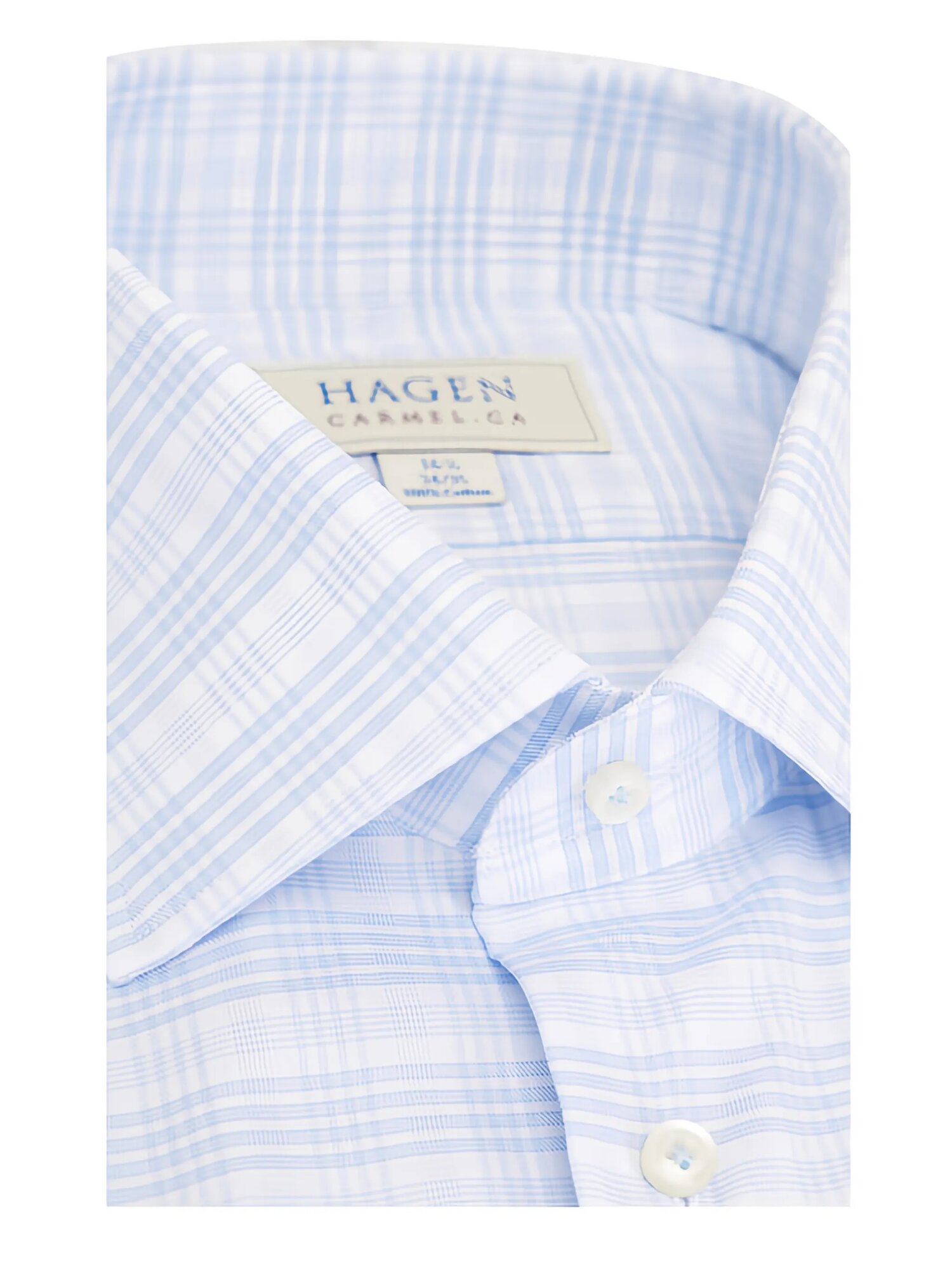 Рубашка HAGEN Plaid-check shirt, размер M, синий — фото 1