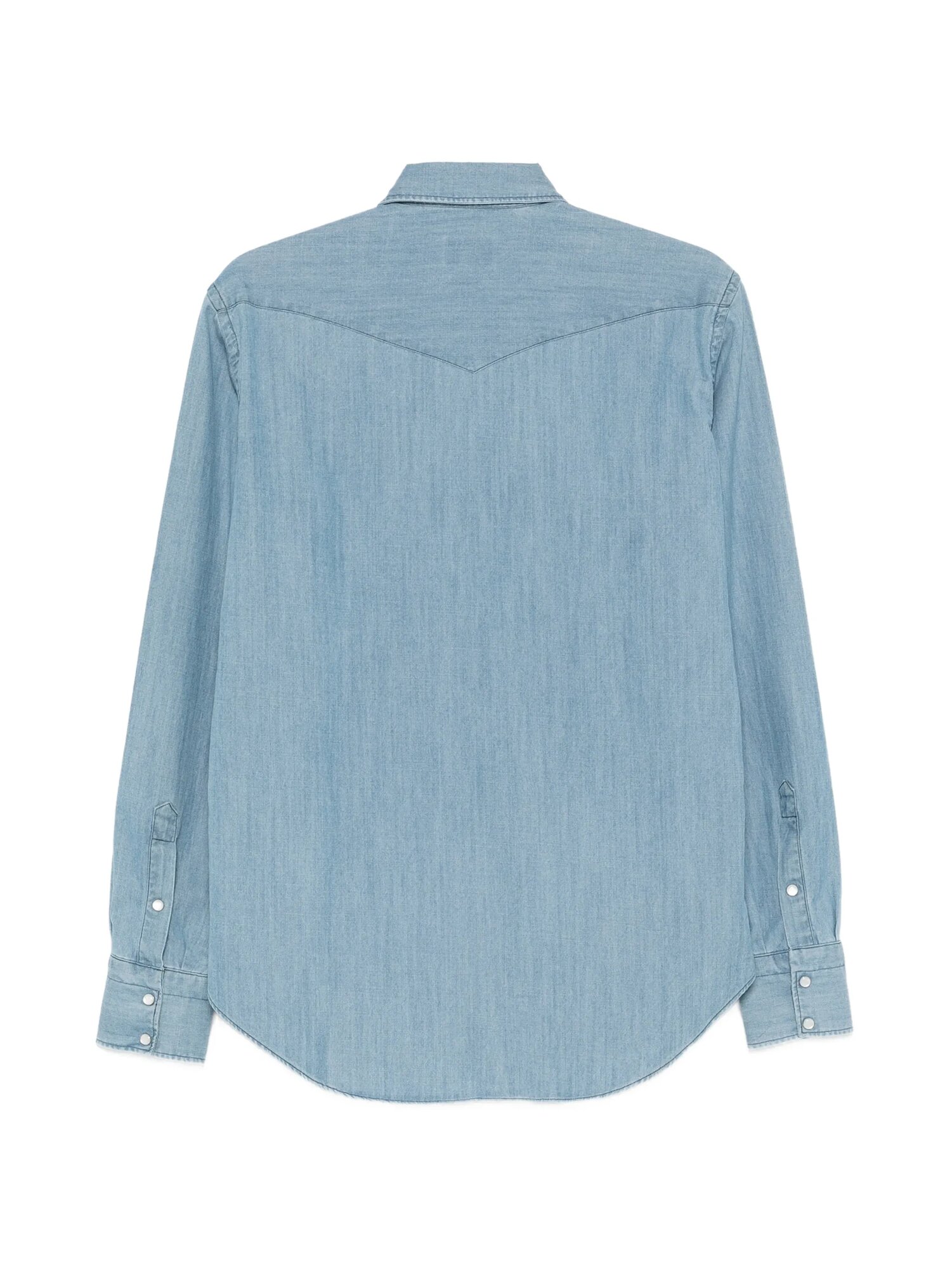Рубашка Drumohr Buttoned chest-pocket shirt, размер S, blue — фото 1