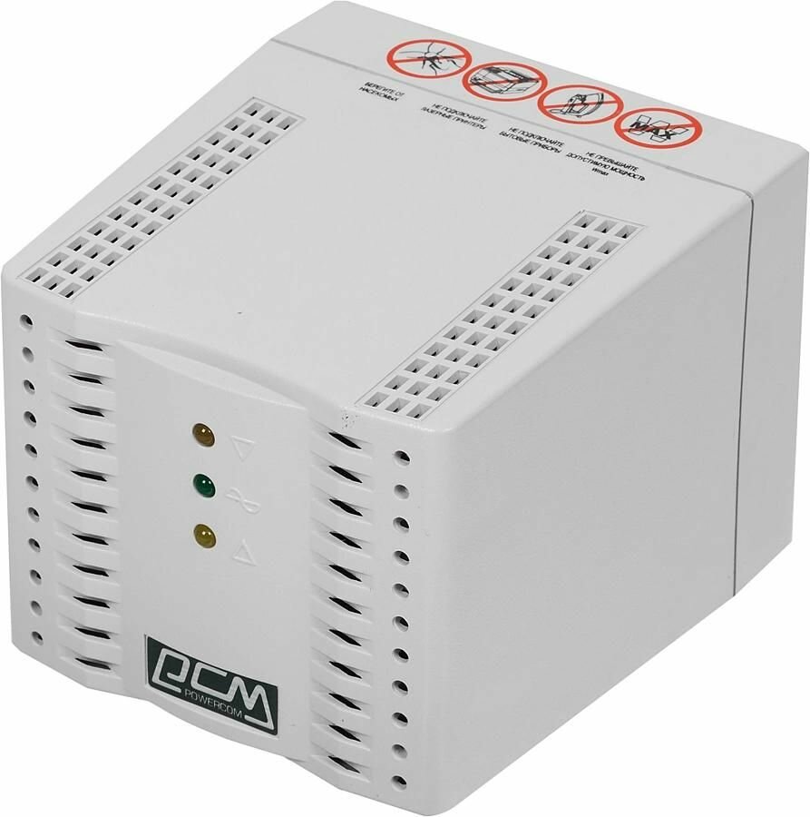 Стабилизатор напряжения POWERCOM 1500 Вт, 3000 ВА, пластиковый, релейный (TCA-3000)