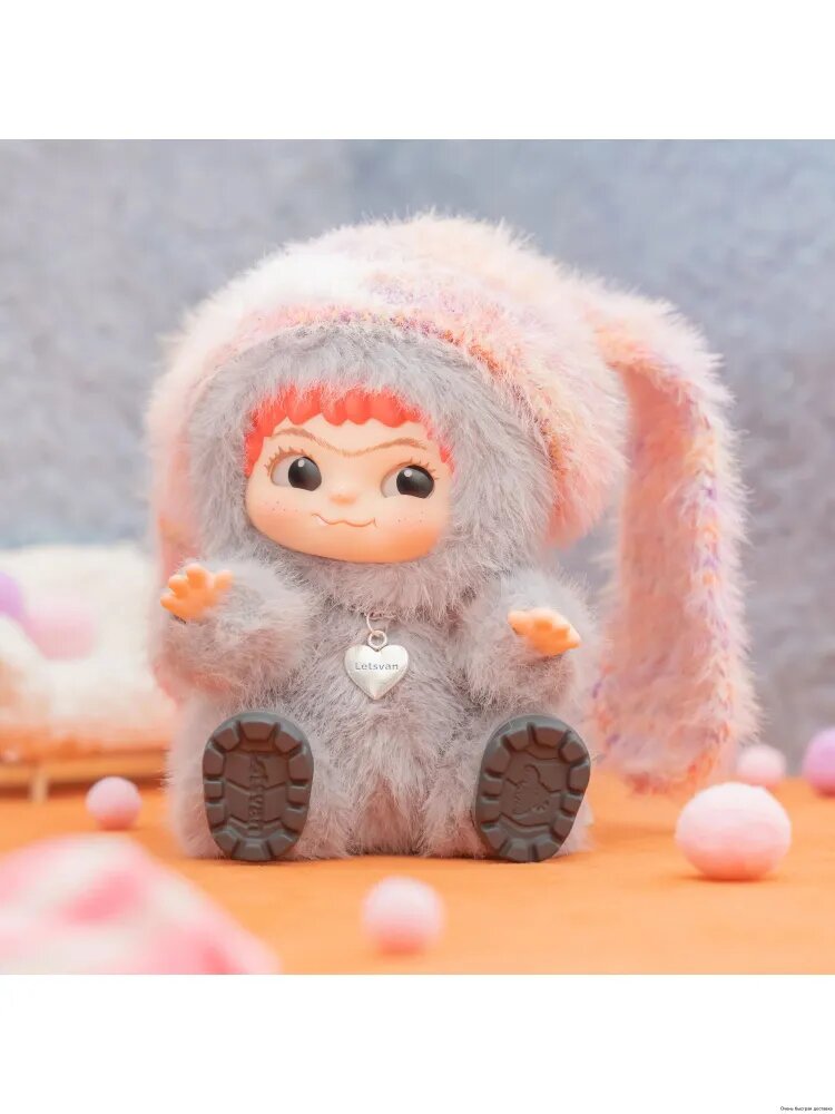 Мягкая игрушка вакуку Wakuku Fuzzy Trendy Fun Party Series мягкая игрушка 17 см плюшевая игрушка для детей — фото 1