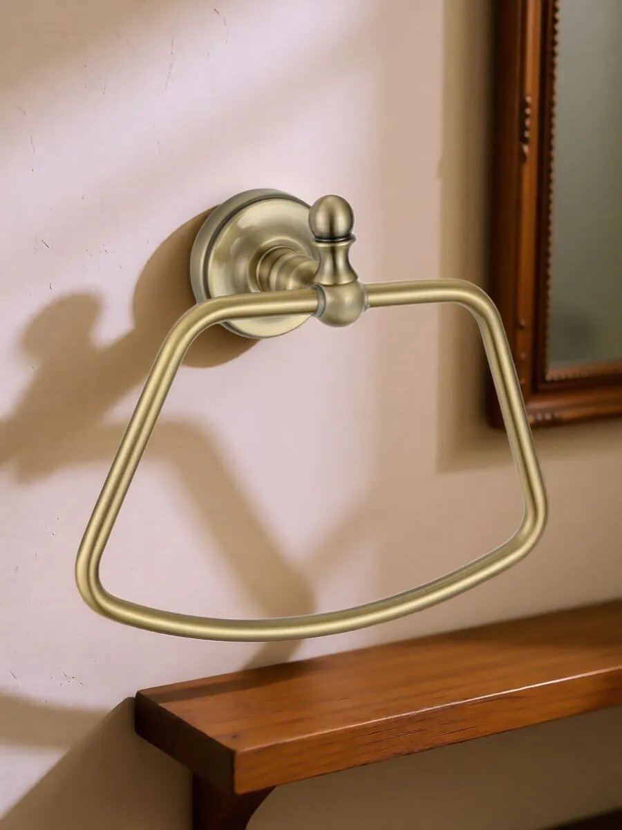 Держатель для полотенца в виде кольцо от бренда Ganzer GZ31040-D бронза