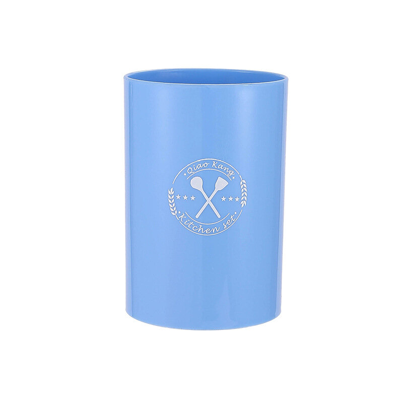 Маленький пластиковый контейнер для кухни с диаметром 9,4 см и высотой 13,7 см, синий цвет - прочная хранящаяся емкость