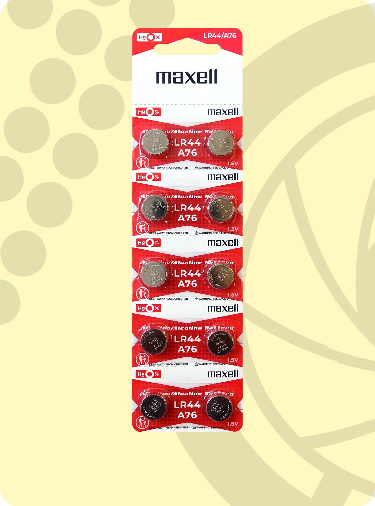 Maxell LR44 (AG13/A76/357) | 1,5 вольта Щелочная (алкалиновая) батарейка - 10шт.