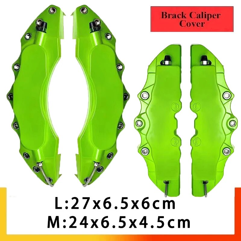 2/4 шт, пластиковая крышка суппорта дискового тормоза General Motors, 3D автомобильная green-ML