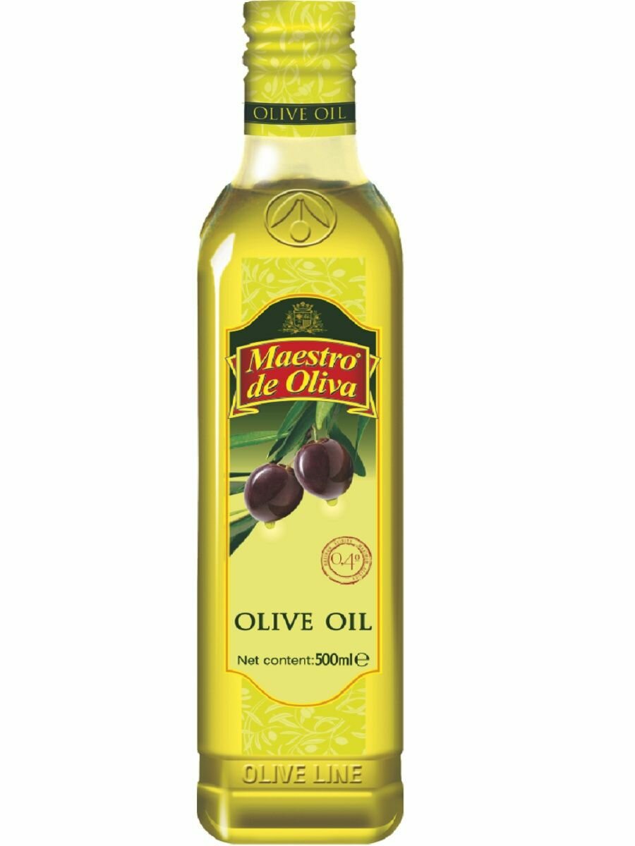 Масло MAESTRO DE OLIVA оливковое 100% /стекло/ 0,5л