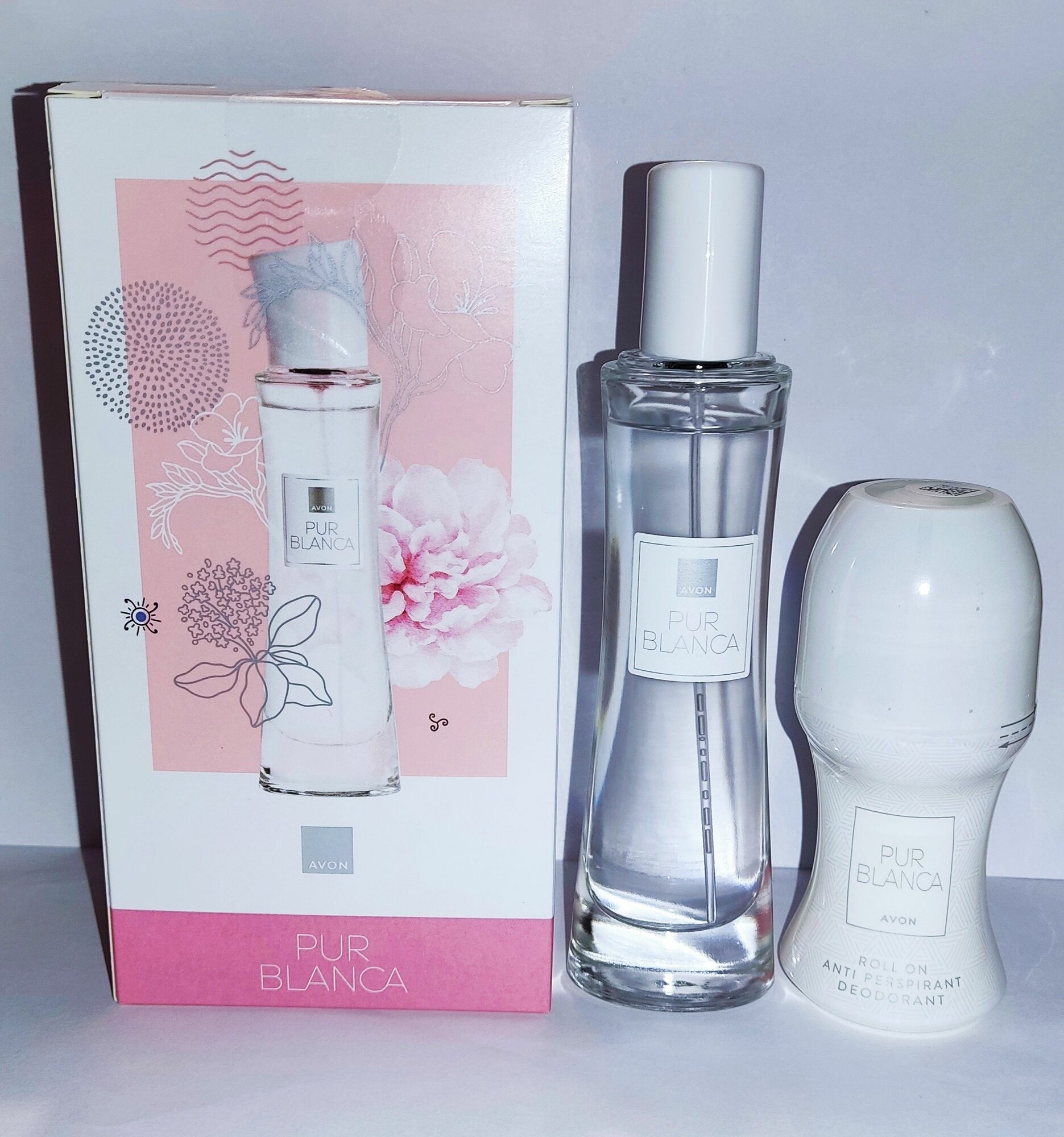 AVON Pur Blanca Женский набор-туалетная вода 45 мл + шариковый дезодорант 50 мл