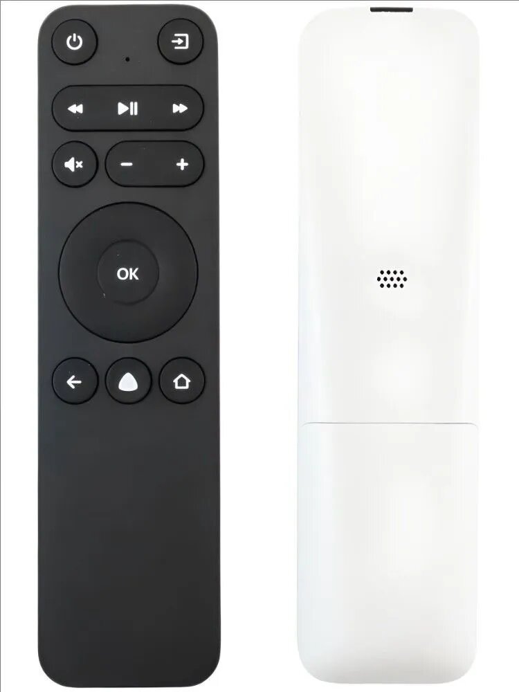 Пульт для телевизора для Яндекс с 16 кнопками, черный матовый, радиус 8 м, питание AAA