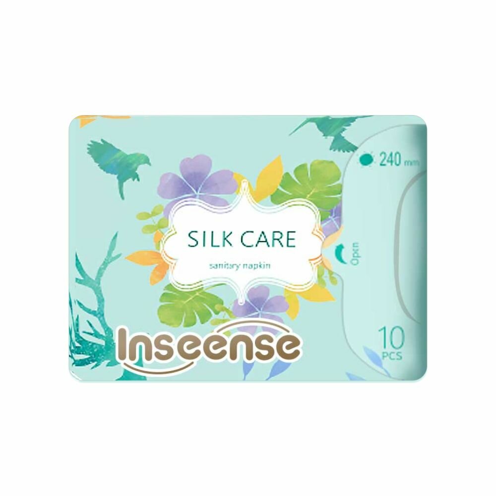 Прокладки Inseense Silk Care 4 капли 240мм 10шт.