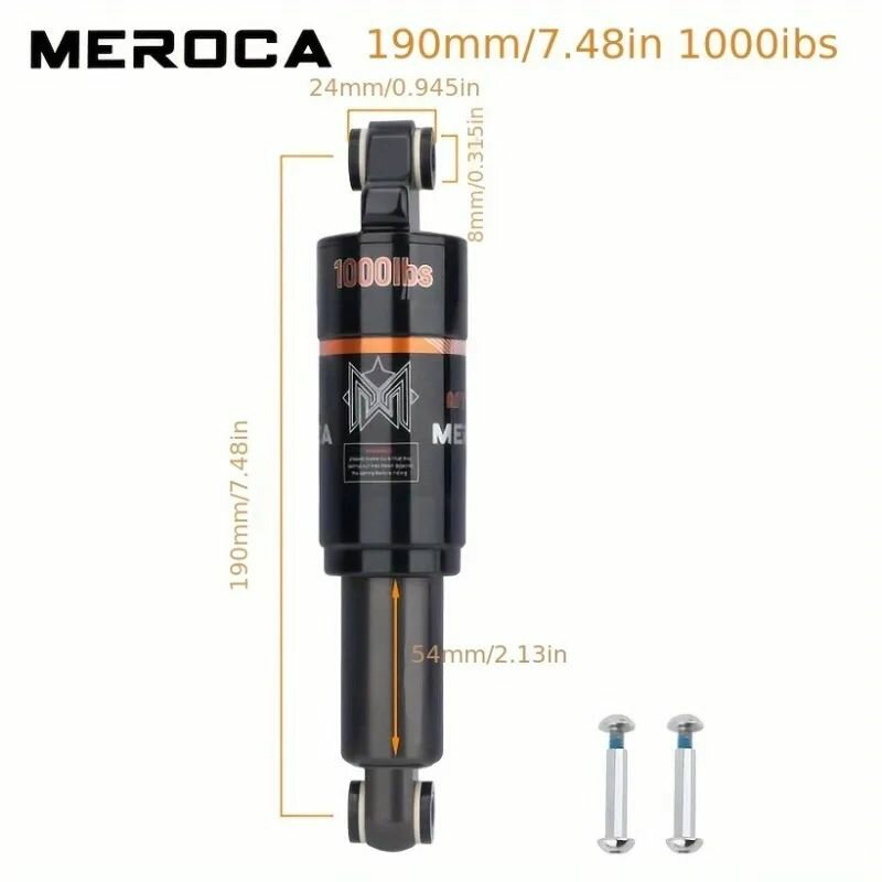 Задний амортизатор MEROCA с масляной пружиной для велосипеда, 125, 150, 165, 190 мм.