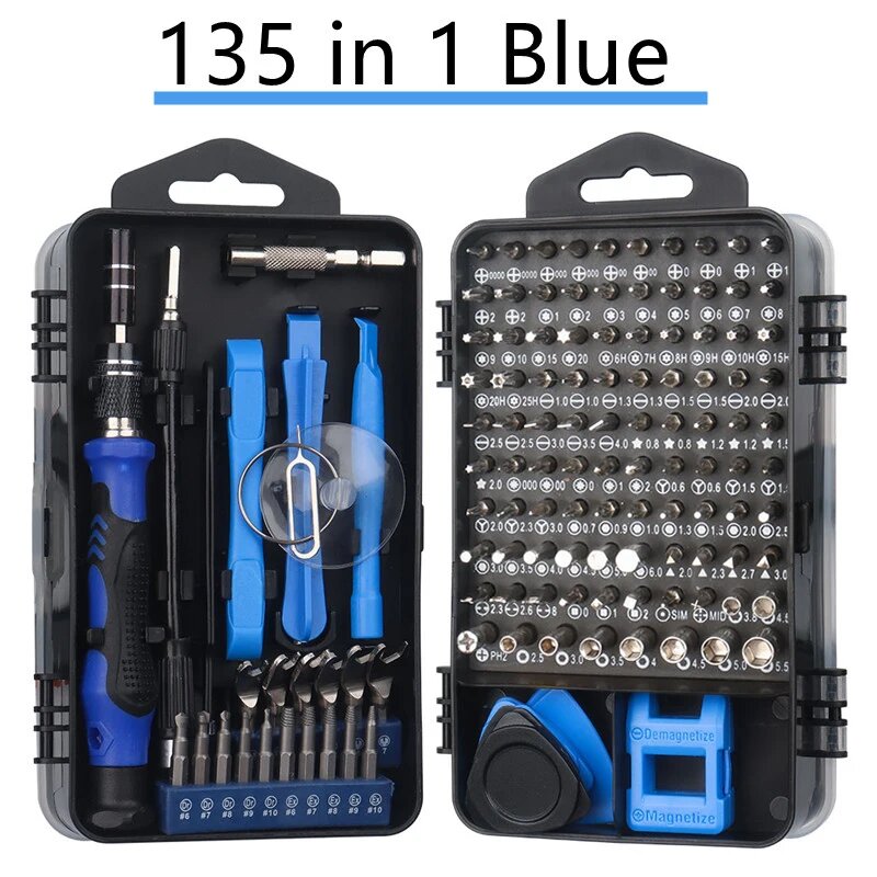 Набор отверток 135 в 1 Blue WOZOBUY