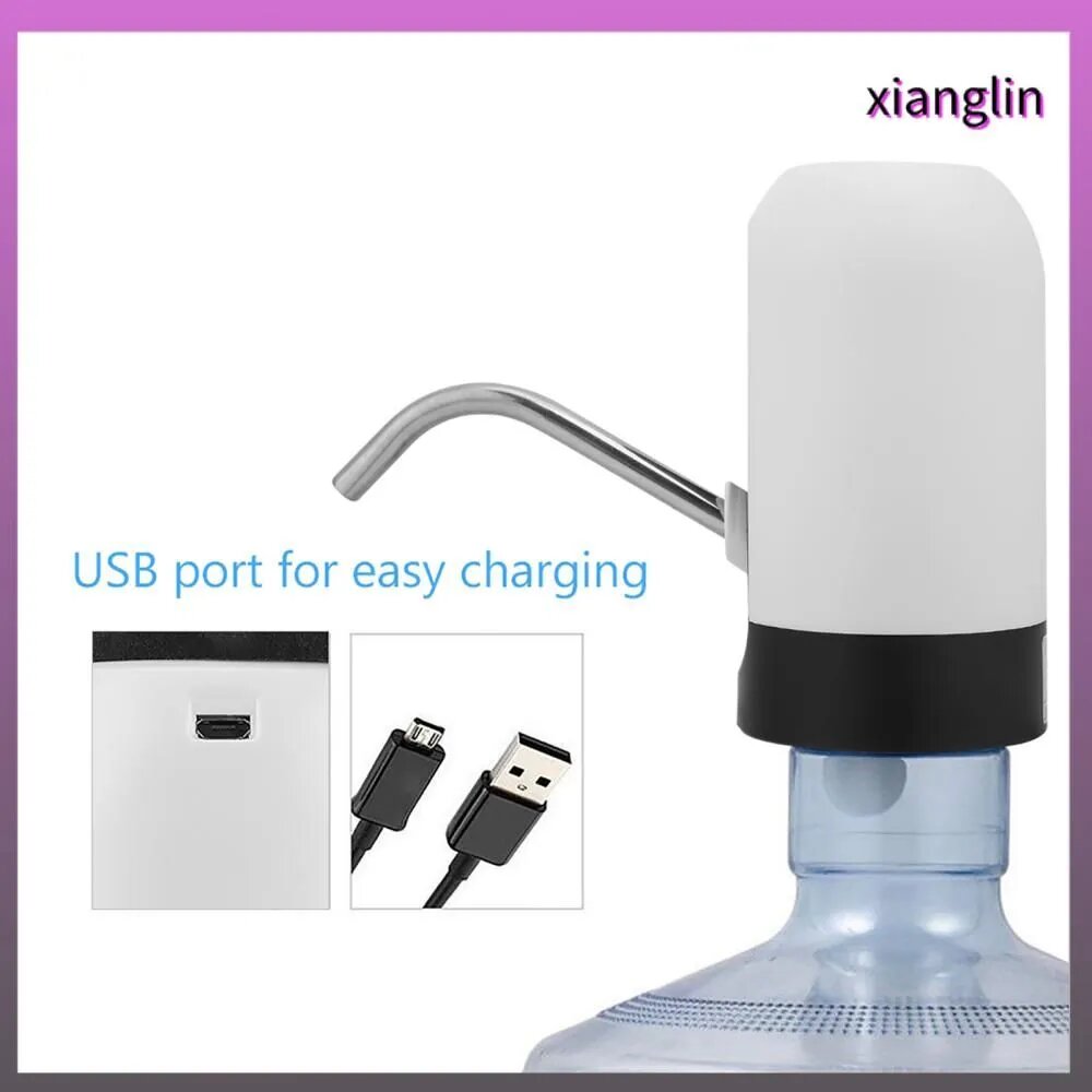Насос для бутылочной воды Электрический насос для питьевой воды USB порт для легкой зарядки