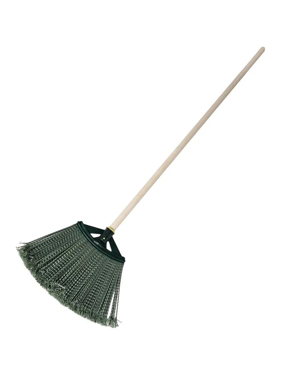 Пластиковая плоская метла с длинным черенком