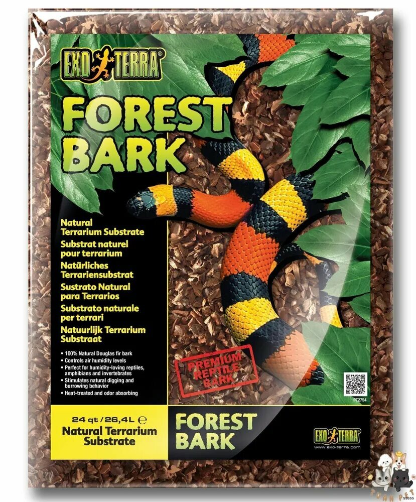 Exo Terra Forest Bark Грунт для террариума 26.4 л Кора пихты для рептилий и амфибий
