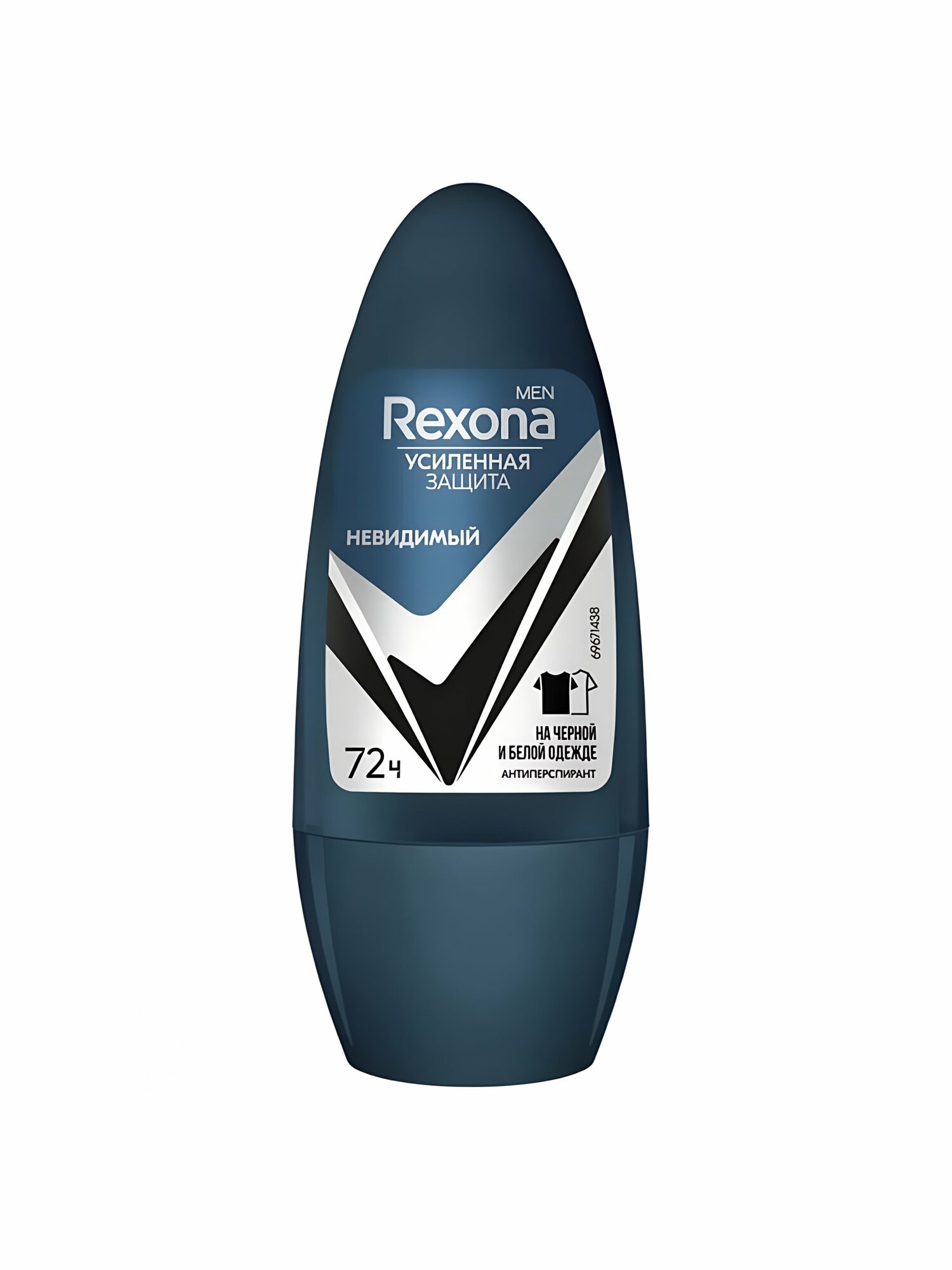 Дезодорант роликовый Rexona Invisible для мужчин, 50 мл, защита от запаха