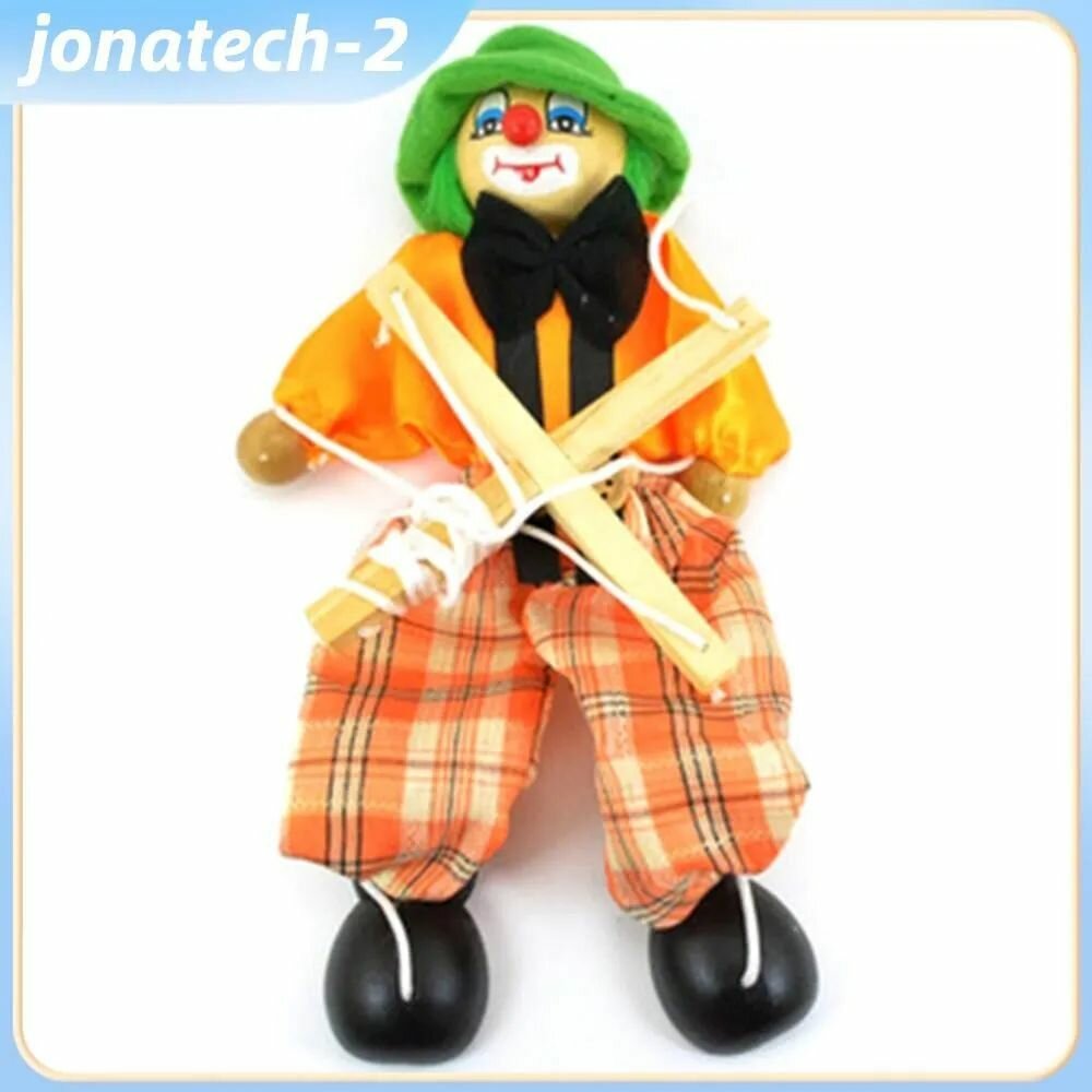 Забавная красочная марионетка на веревочке оранжевый