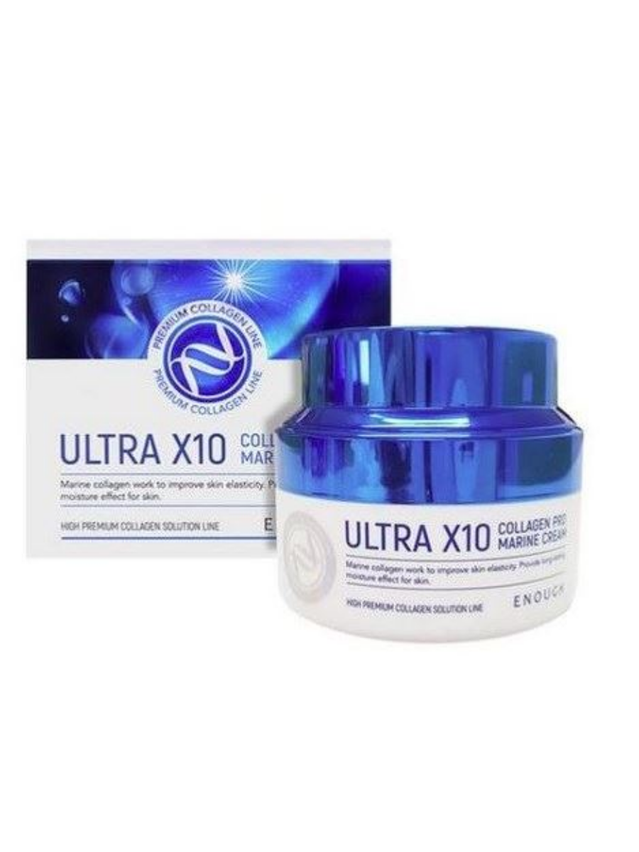 Крем Enough Ultra X10 Collagen Pro Marine Cream коллагеновый для лица, 50 мл