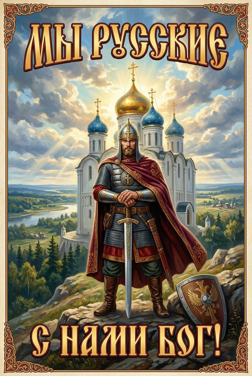 Постер "Мы Русские, с нами Бог"