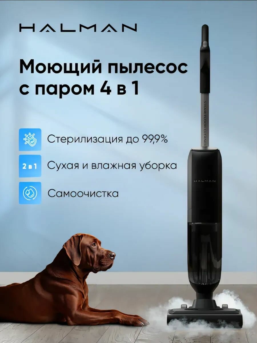 Вертикальный паровой моющий пылесос TurboSteam