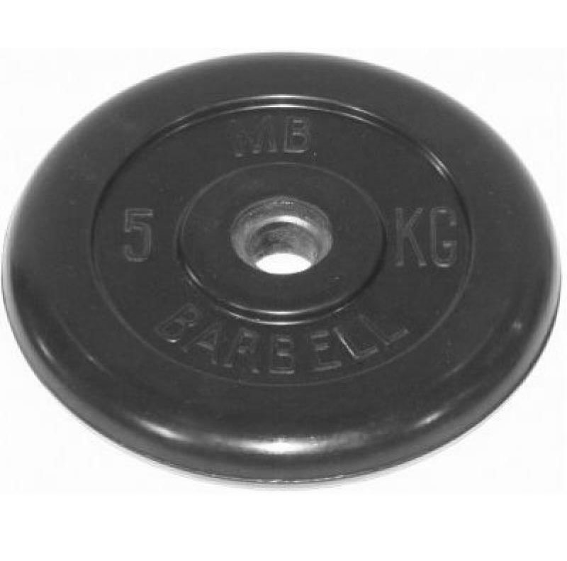 Диск обрезиненный MB Barbell 5 кг / диаметр 31 мм MB-PltB31-5