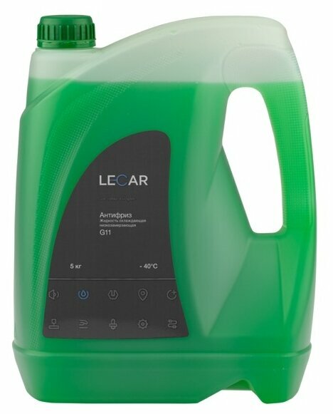 Антифриз Lecar G11 готовый -40C зеленый 5 л 000021210